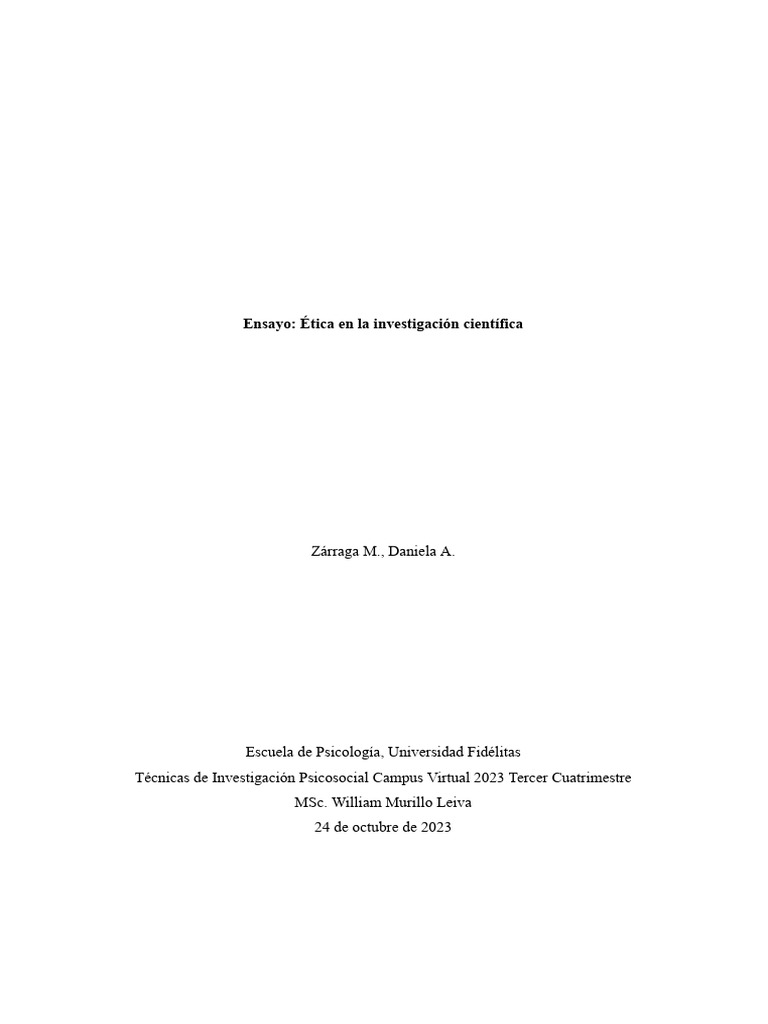 Ensayo; Ética | PDF | Moralidad | Conocimiento