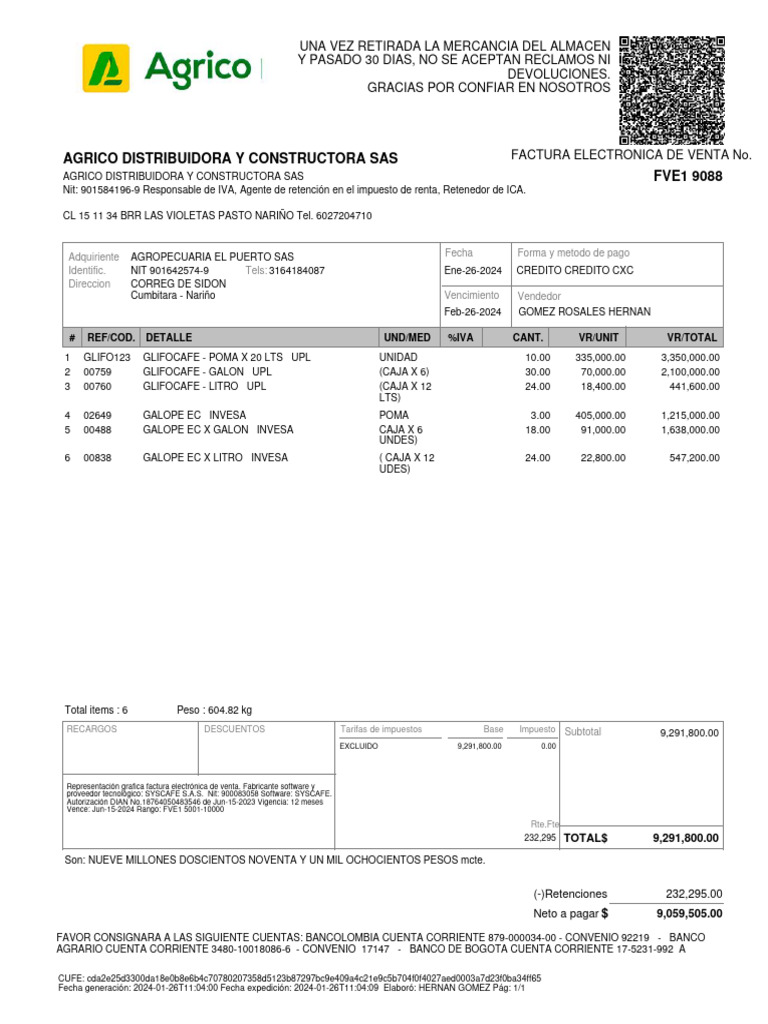 Agrico Falta PDF Tecnolog a Bancaria Pagos