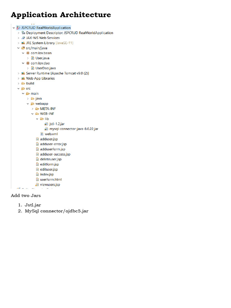 JSP Crud With Collections Application Architecture | PDF | Information Technology | Information ...
