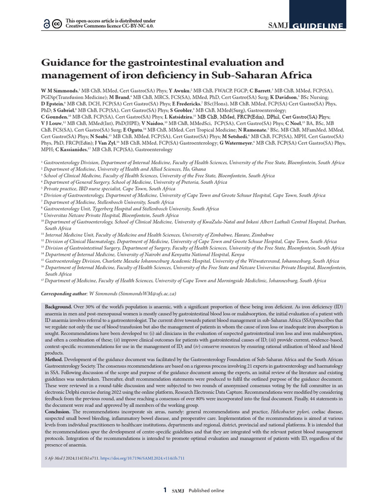 Samj 717 (Guidelines) | PDF | Anemia | Inflammation
