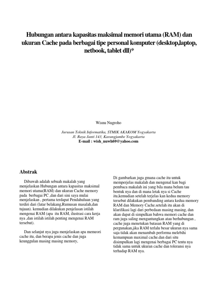 Contoh Full Paper | PDF | Komputer