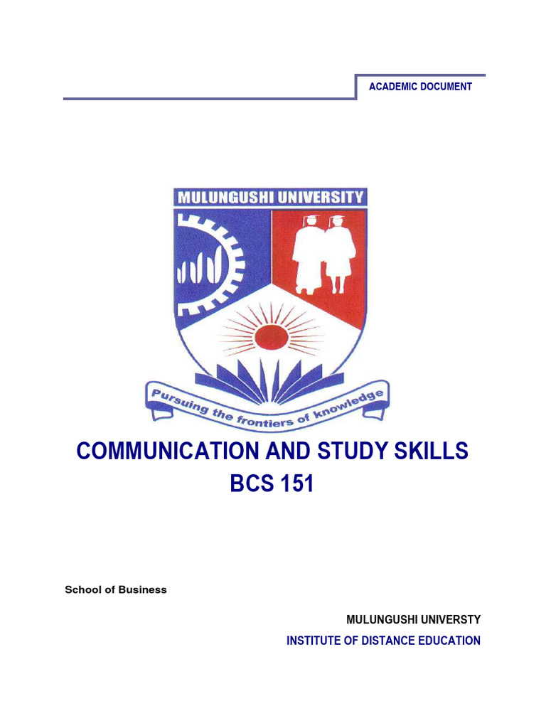 BCS151 - Communication Study Skills-1 | PDF | Study Skills | Communication