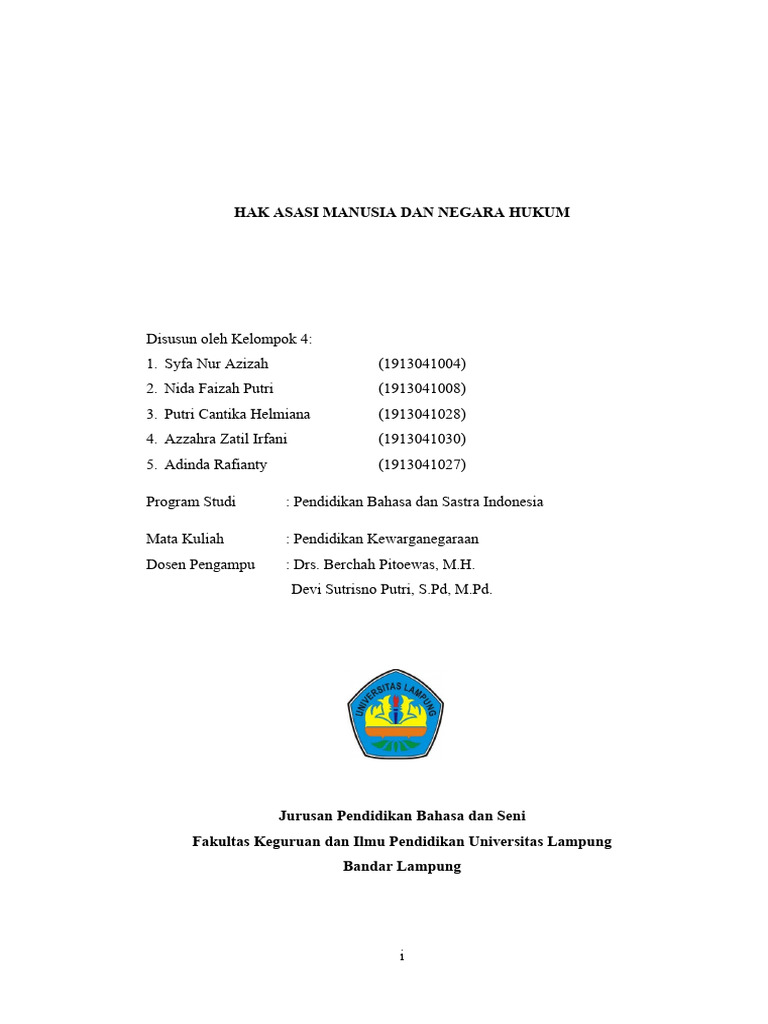 Kelompok 6 PPKN, HAM Dan Rule of Law | PDF