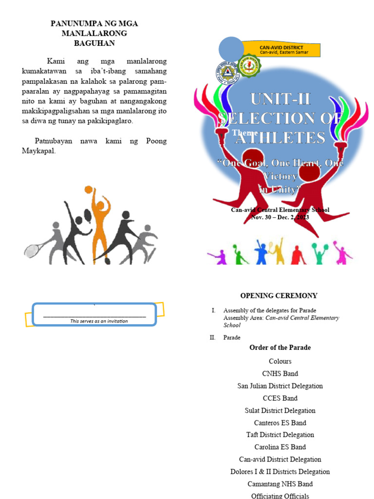 Program Unit-Meet-2023 Final | PDF | Athletic Sports | Entertainment