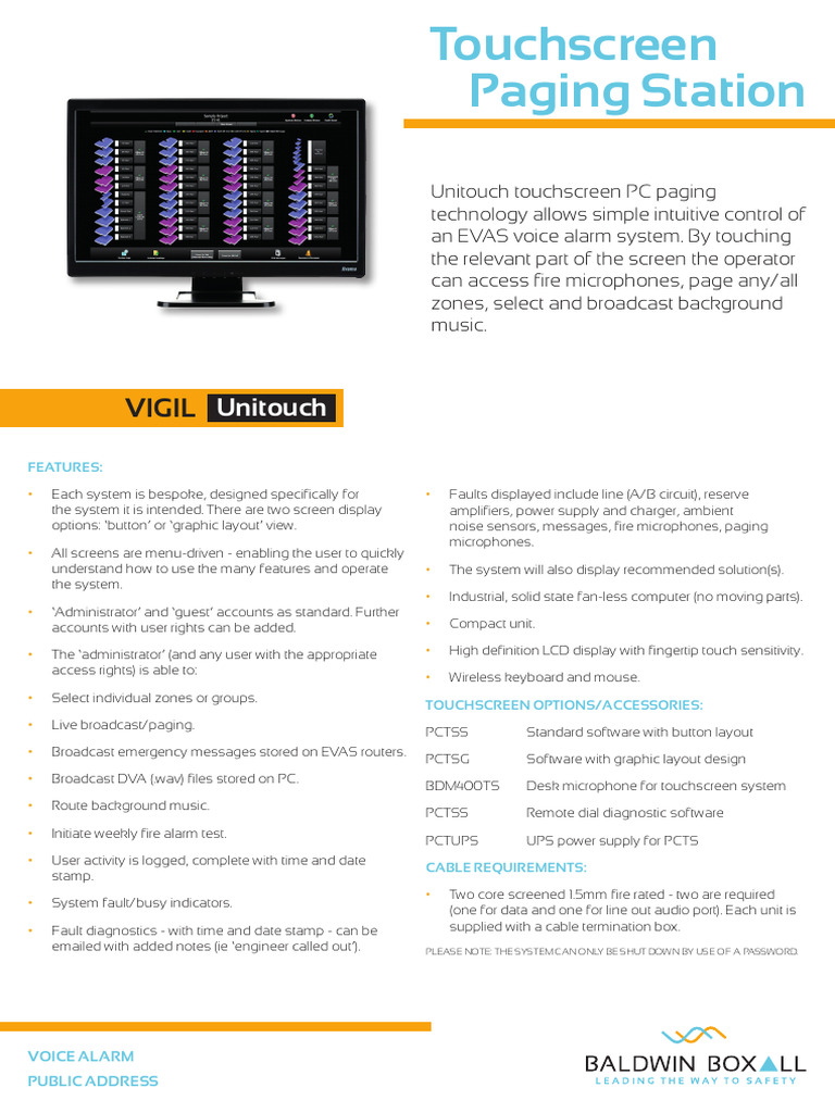 BBC Unitouch EN2017 | PDF | Touchscreen | Personal Computers