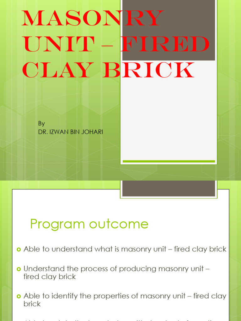 5.1fired Clay Brick | PDF | Brick | Sintering