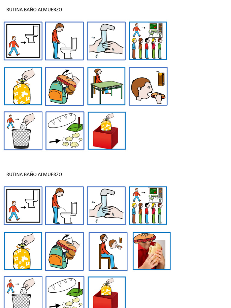rutinas de clase en pictogramas | PDF