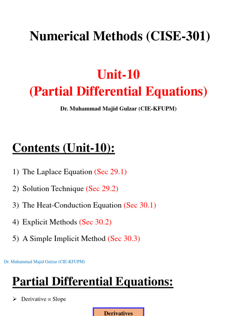 Implicit Methods in PDE Solutions | PDF | Partial Differential Equation ...