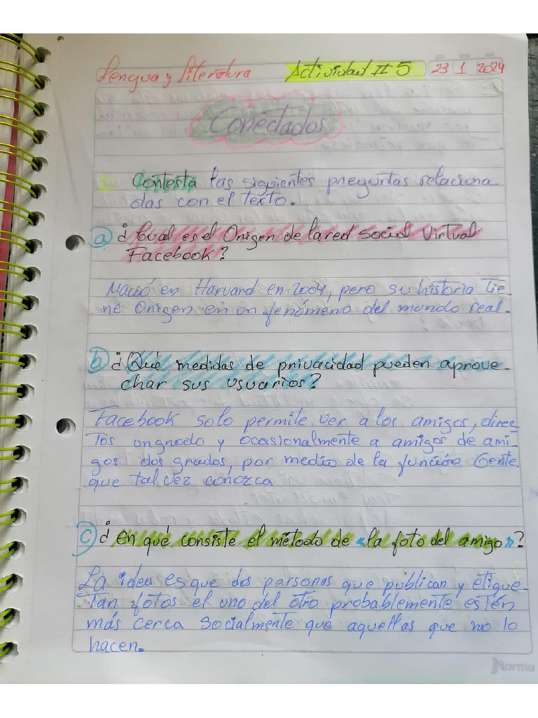 Actv #5 Lengua y Literatura 2do Bimestre | PDF