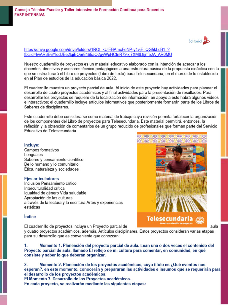 Cuadernillos Telesecundaria Mexico