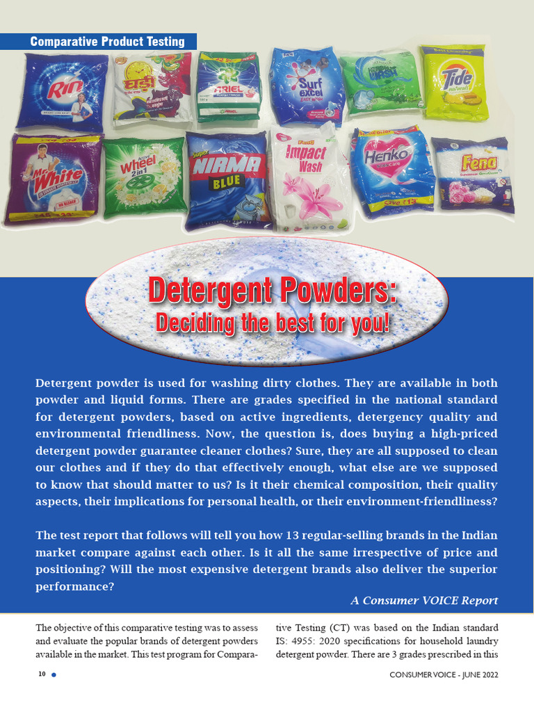 Detergent Powders - June 2022 | PDF | Detergent | Brand