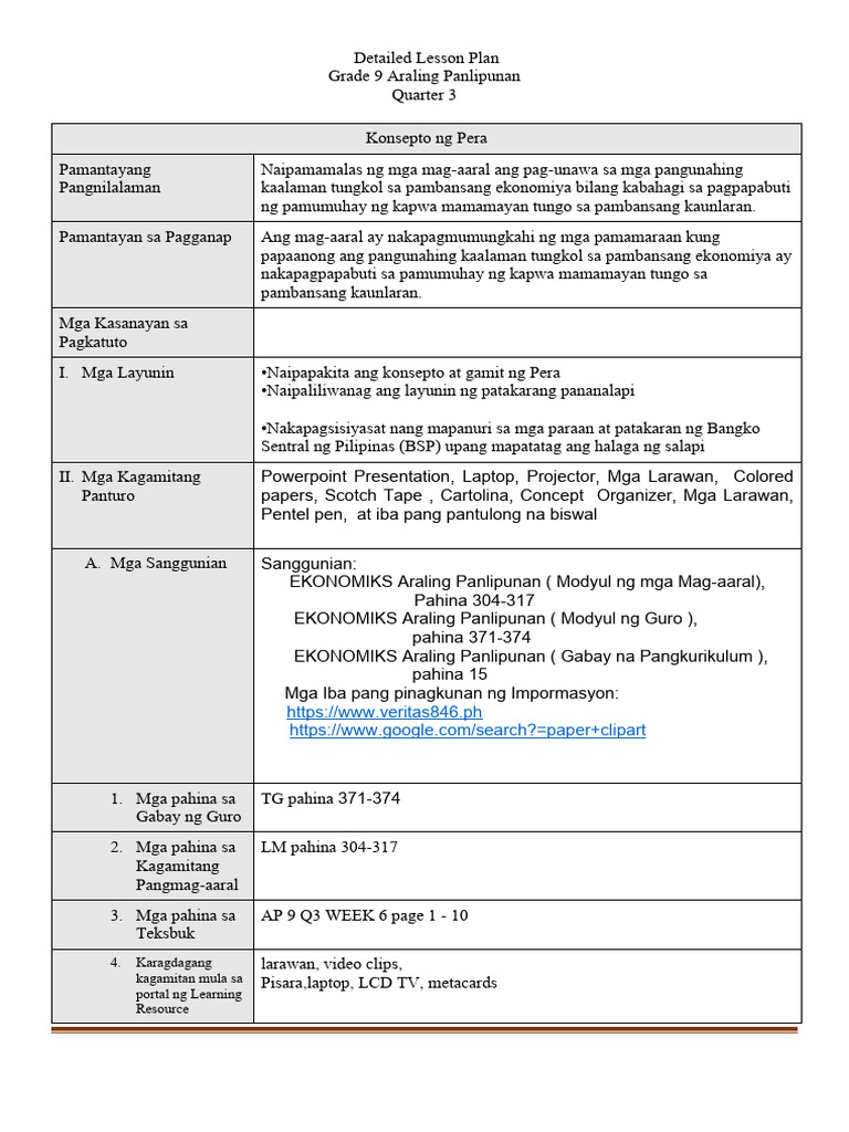 COT1 LP AP9 Q3 Week6 2023 | PDF