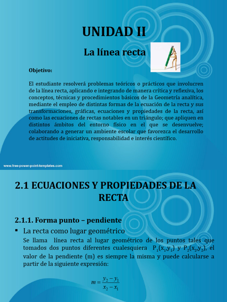 Apoyo A La Linea Recta | PDF | Línea (geometría) | Pendiente