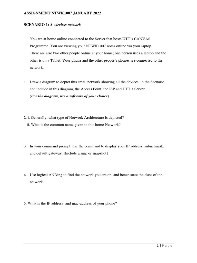 NTWK Project Student | PDF | Ip Address | Computer Network