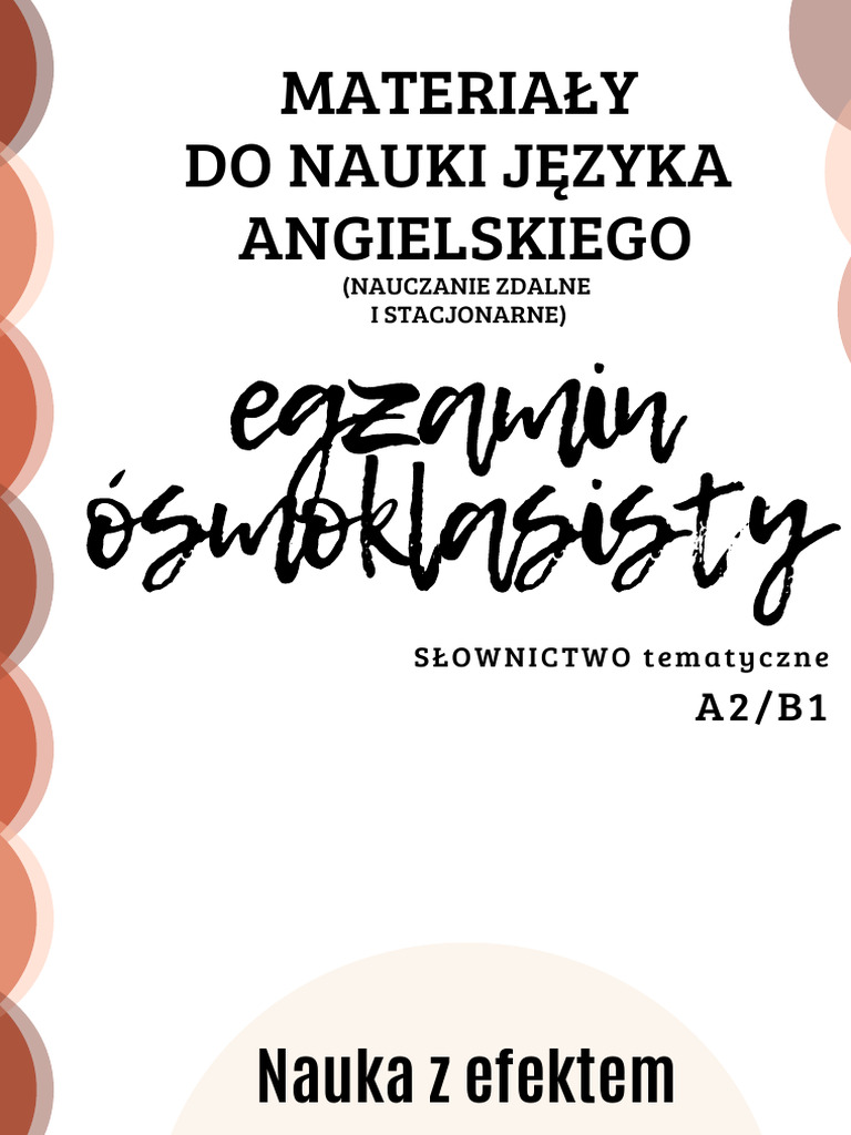 E8 Vocabulary 2021 PDF Nauka Z Efektem | PDF