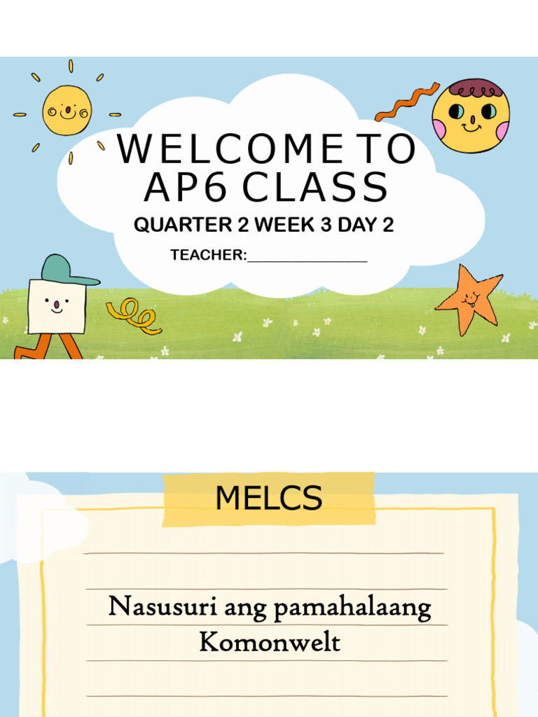 Welcome To Ap6 Class: Quarter 2 Week 3 Day 2 | PDF