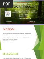 Yoga Practical File Class 12 | PDF