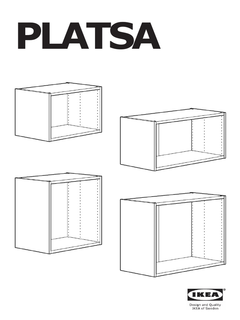 User Manual Ikea PLATSA (English - 16 Pages) | PDF