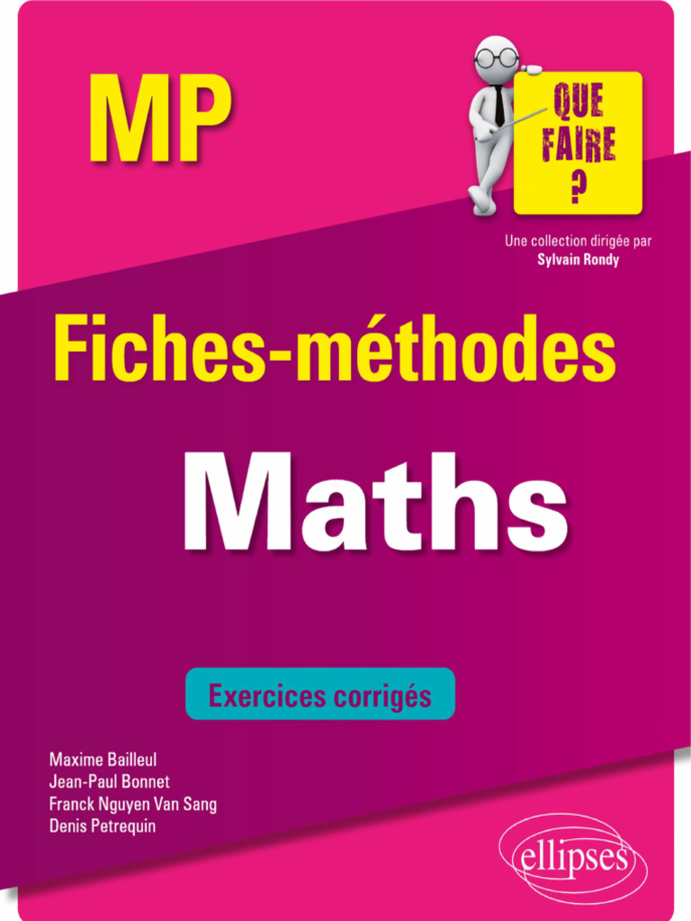Ellipses MP Fiches Methodes Maths | PDF