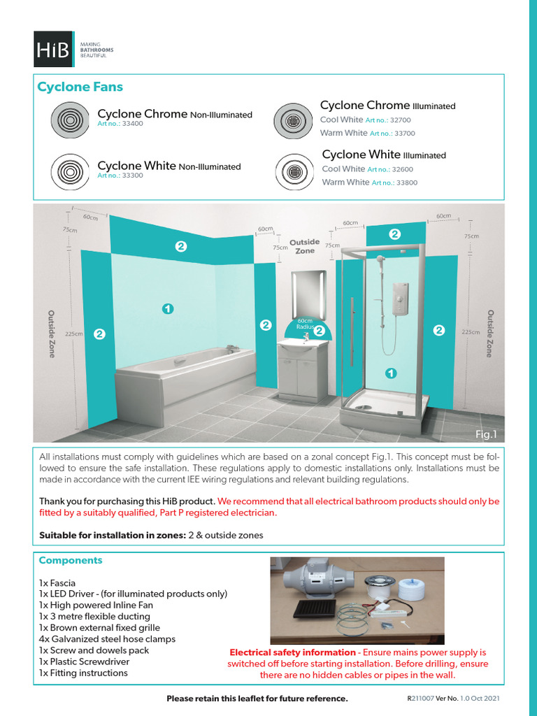 Cyclone Fitting Instructions 211007 | PDF | Duct (Flow) | Electrical Wiring