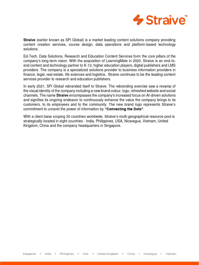 Straive - Company Profile | PDF | Computers