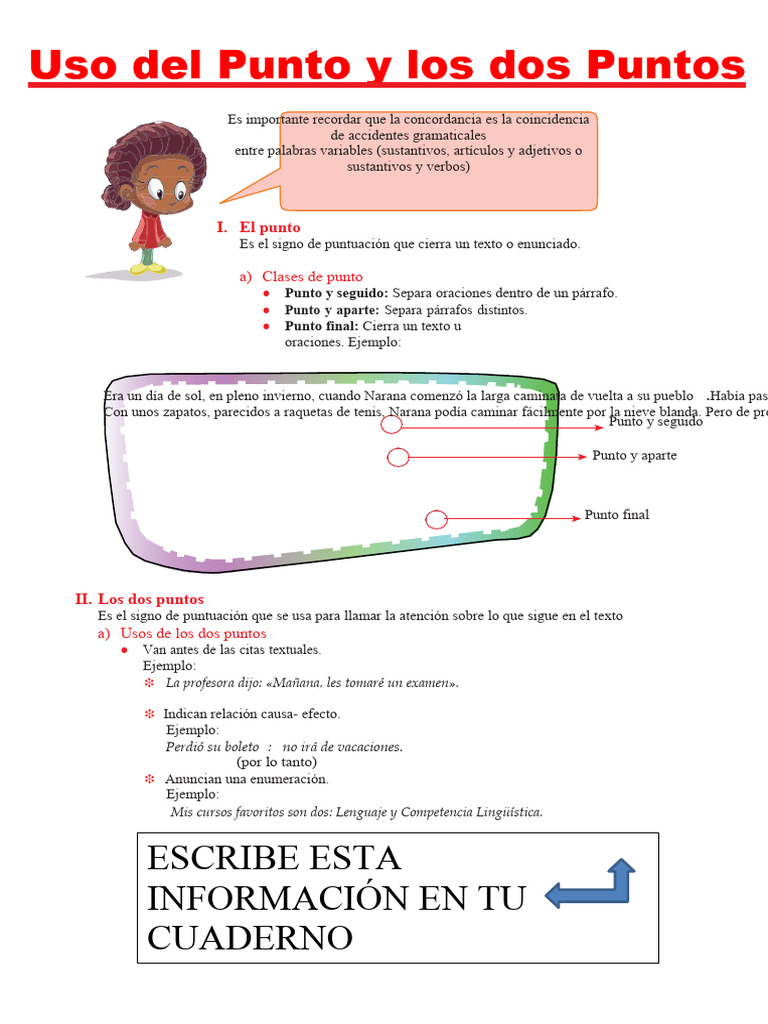 Uso Del Punto y Los Dos Puntos | PDF | Puntuación | Lingüística