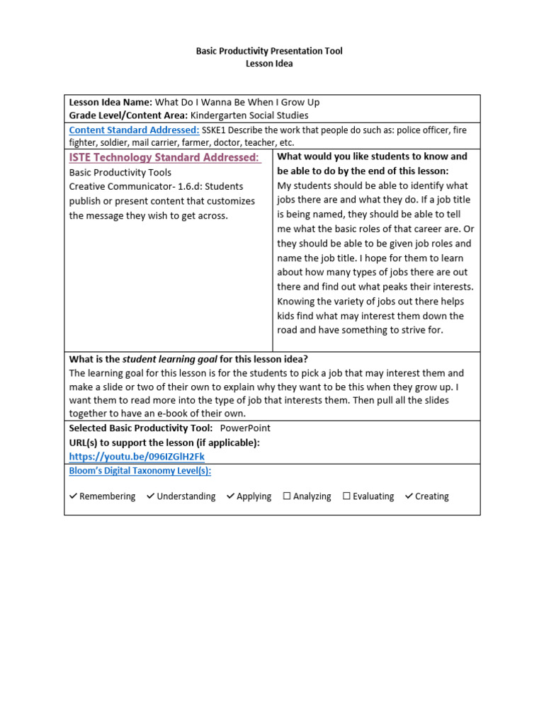 BPT Lesson Idea | PDF | Project Based Learning | Cognitive Science