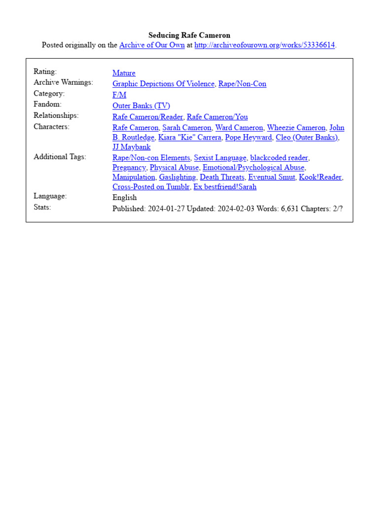 Seducing Rafe Cameron | PDF