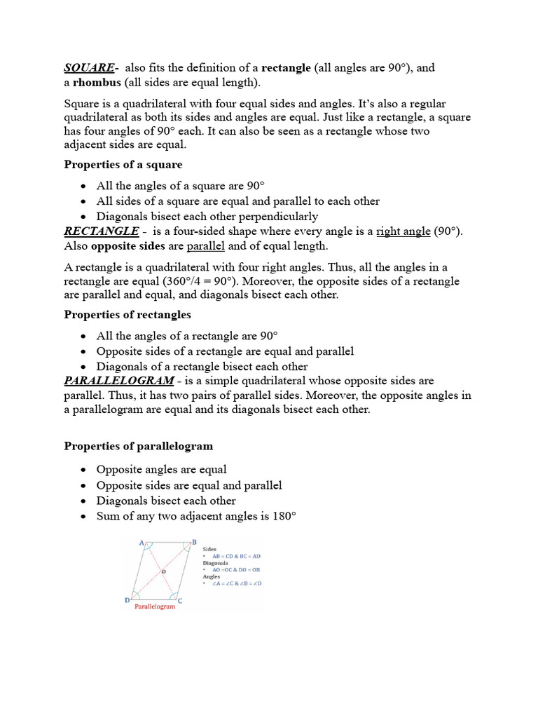 Square | PDF | Rectangle | Classical Geometry