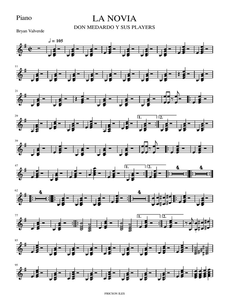 LA NOVIA-Piano | PDF