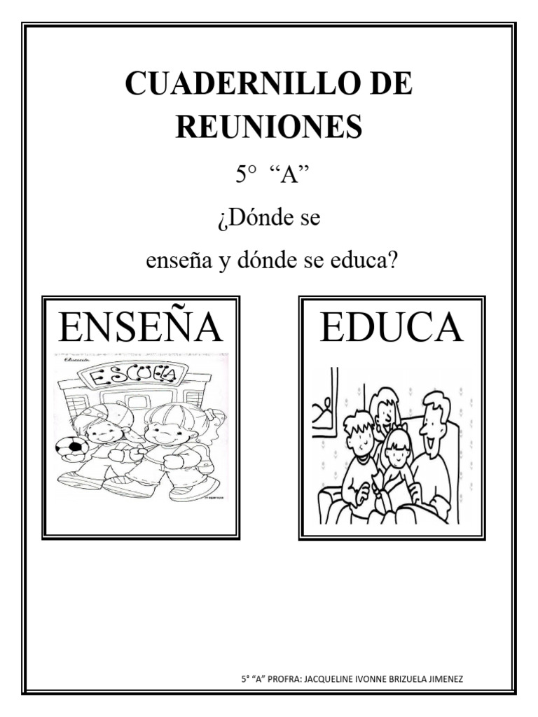 Cuadernillo-De-Reuniones-Padres PYL | PDF | Estudios de idiomas extranjeros | Salud y bienestar