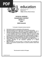 Physical Sciences GR 12 P1 Assessent Frame Sep 2025 ENG | PDF | Force ...