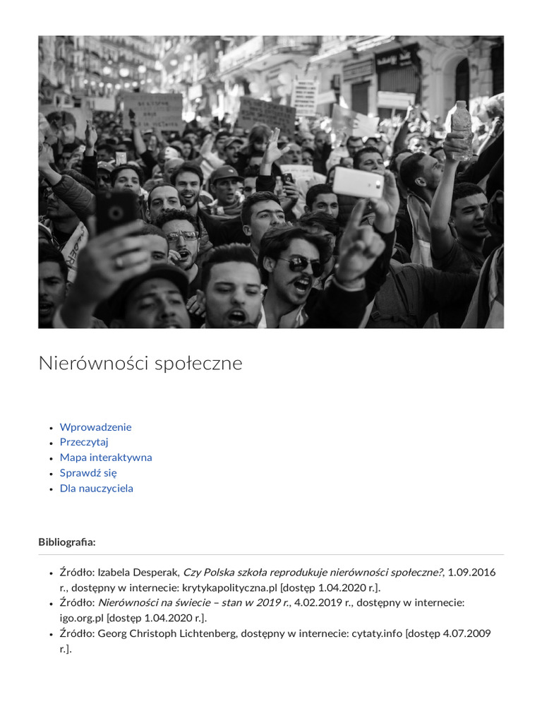 Nierownosci Spoleczne | PDF