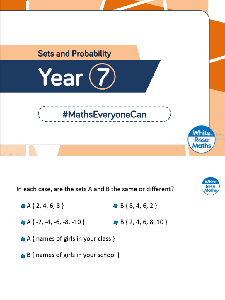 Y7 Sets and Probability Exemplar Questions | Download Free PDF | Probability | Mathematics