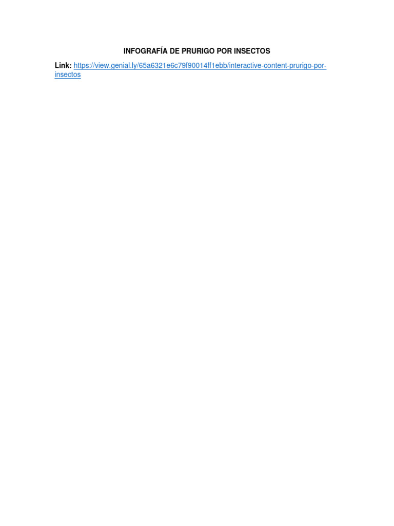 Infografía: Prurigo por Insectos | PDF