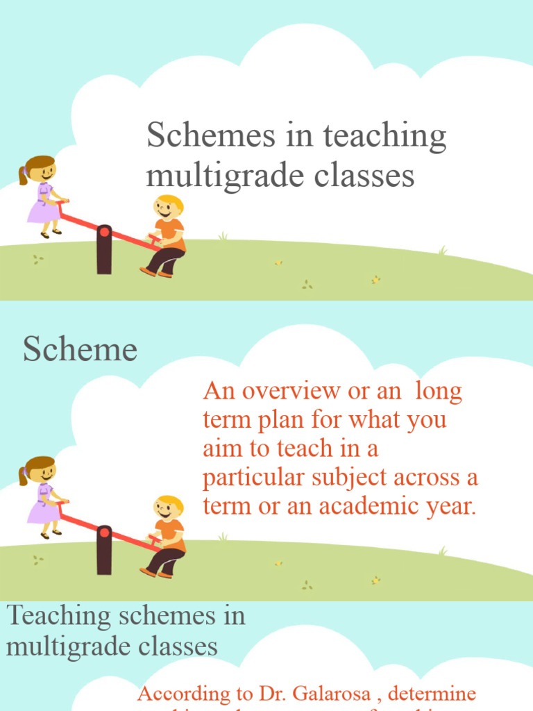 Schemes in Teaching Multigrade Classes | PDF | Career & Growth