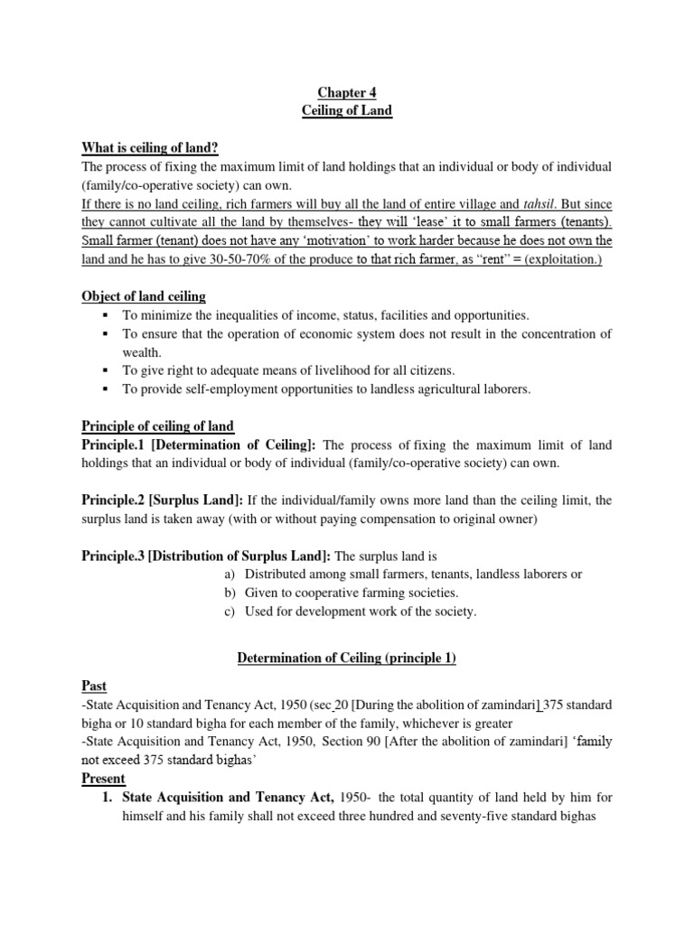 Land Ceiling | PDF