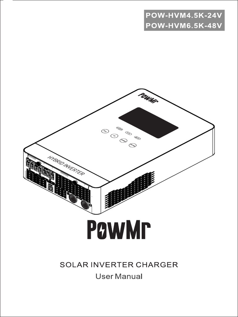POW-HVM4.5K-24V 6.5K-48V User Manual | PDF