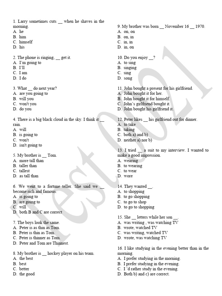 Test 0021 Pdf