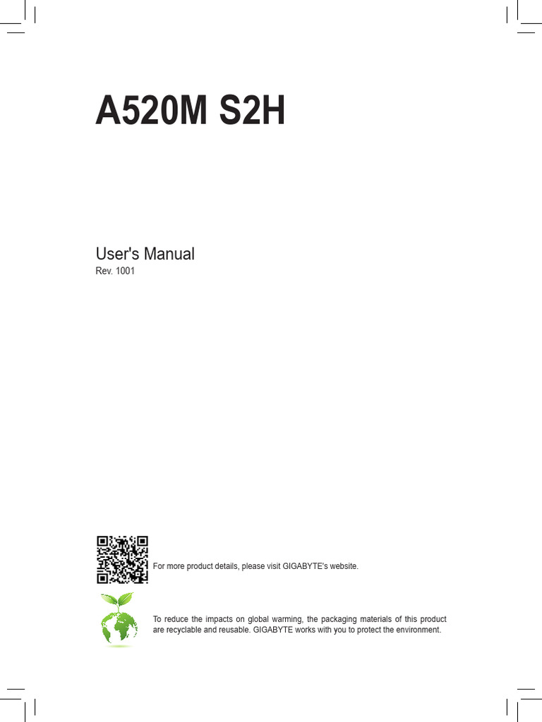 MB Manual A520m-S2h e v1 | PDF | Hdmi | Usb