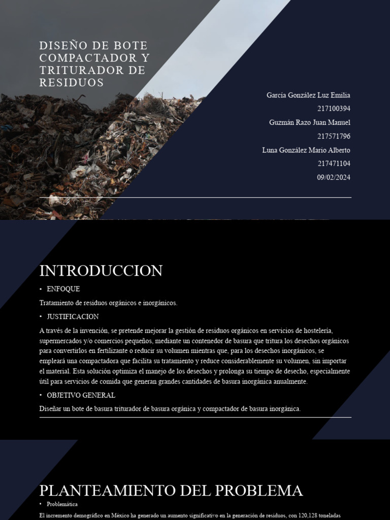 2.2 Formato de Presentación de Proyecto Modular | PDF | Residuos | Gestión de residuos