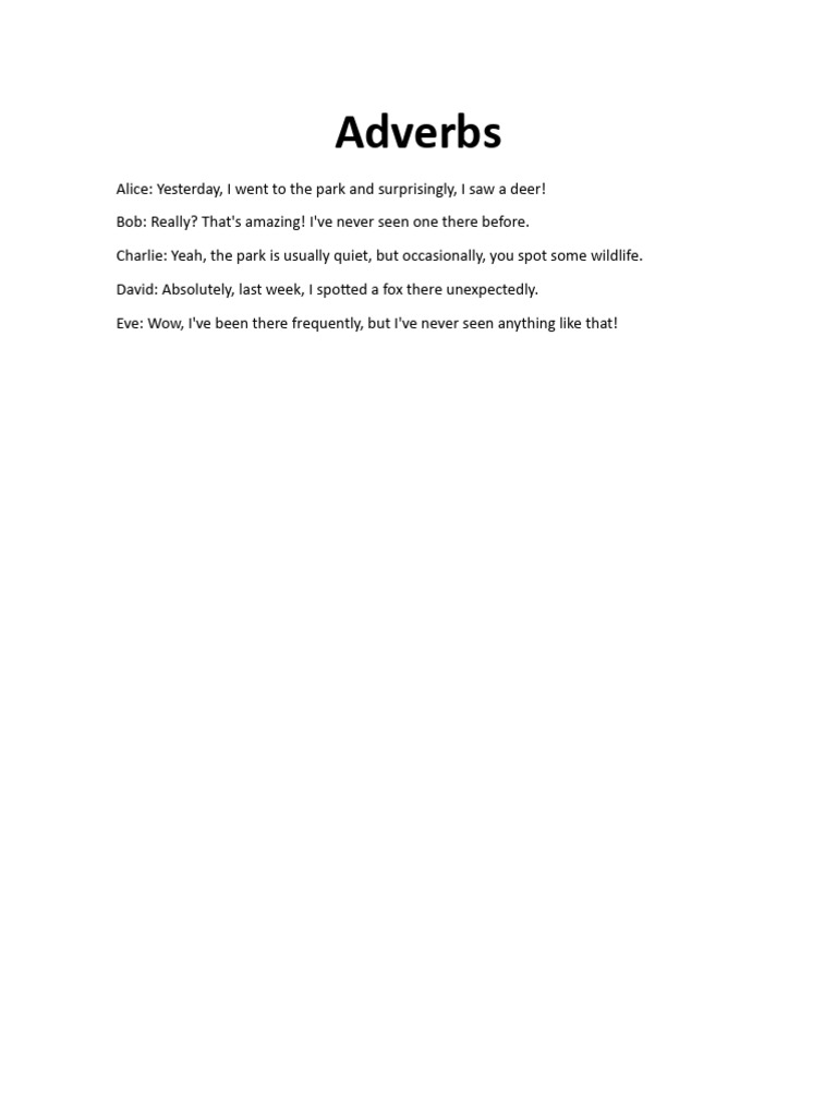 Adverbs (1) | PDF