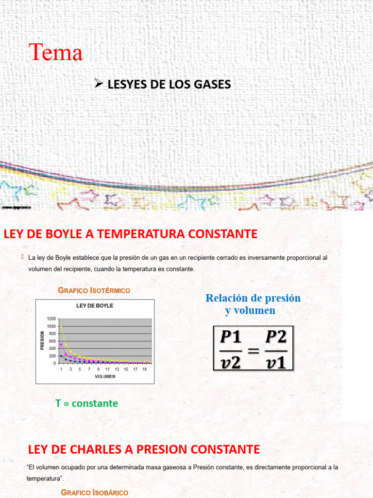 Leyes de los Gases: Boyle, Charles y Gay-Lussac | PDF | Gases | Presión