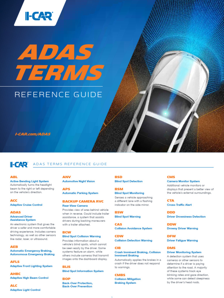 ADAS-Terms-Reference-Guide | PDF | Automotive Technologies ...