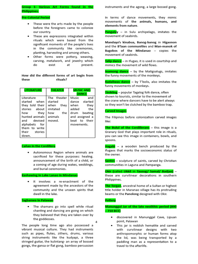 Cpar Notes 1 FINAL | PDF | Animation | Philippines