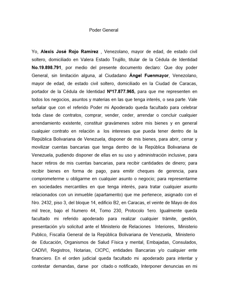 Poder General | PDF | Venezuela