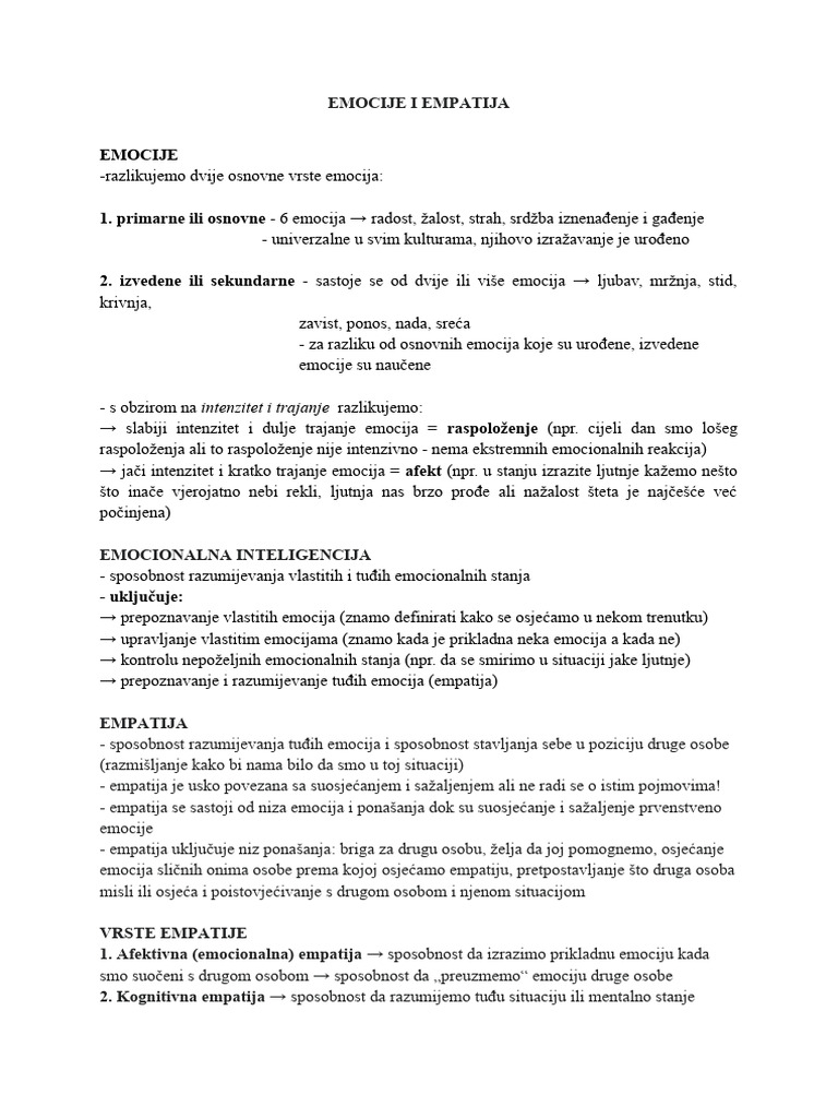 10 EMPATIJA - Sažetak | PDF