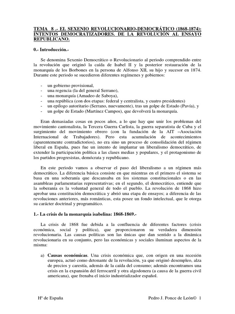 Tema Sexenio | PDF | España | Gobierno