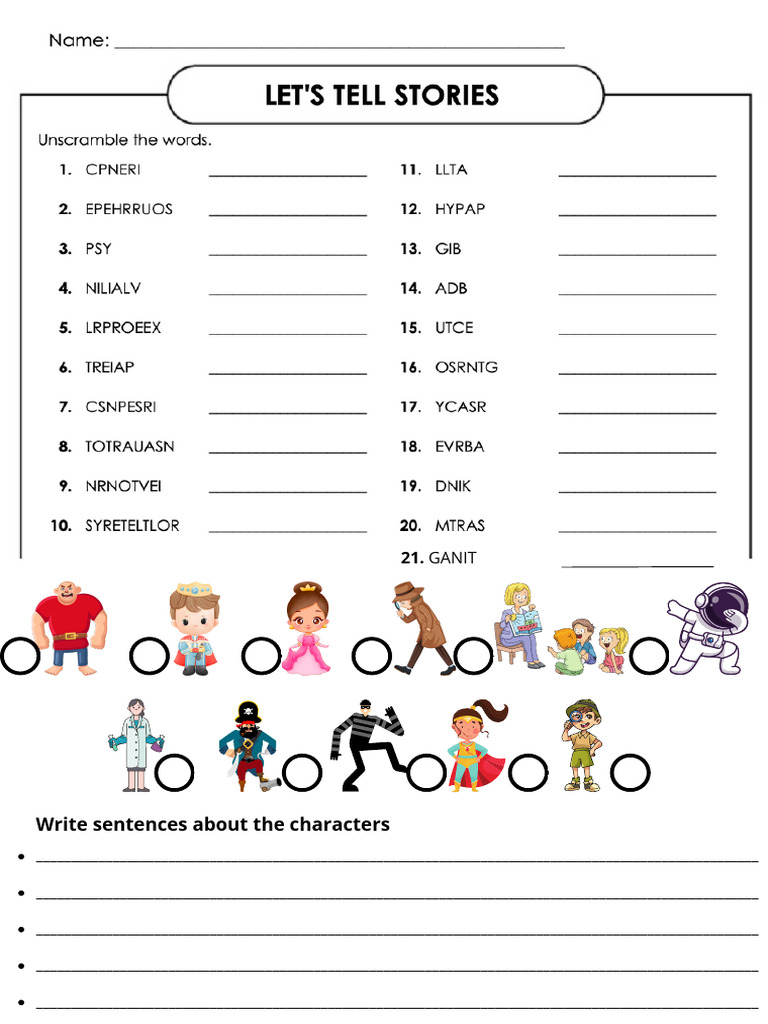 Character Sentences for Rise and Shine 3 | PDF | Computers