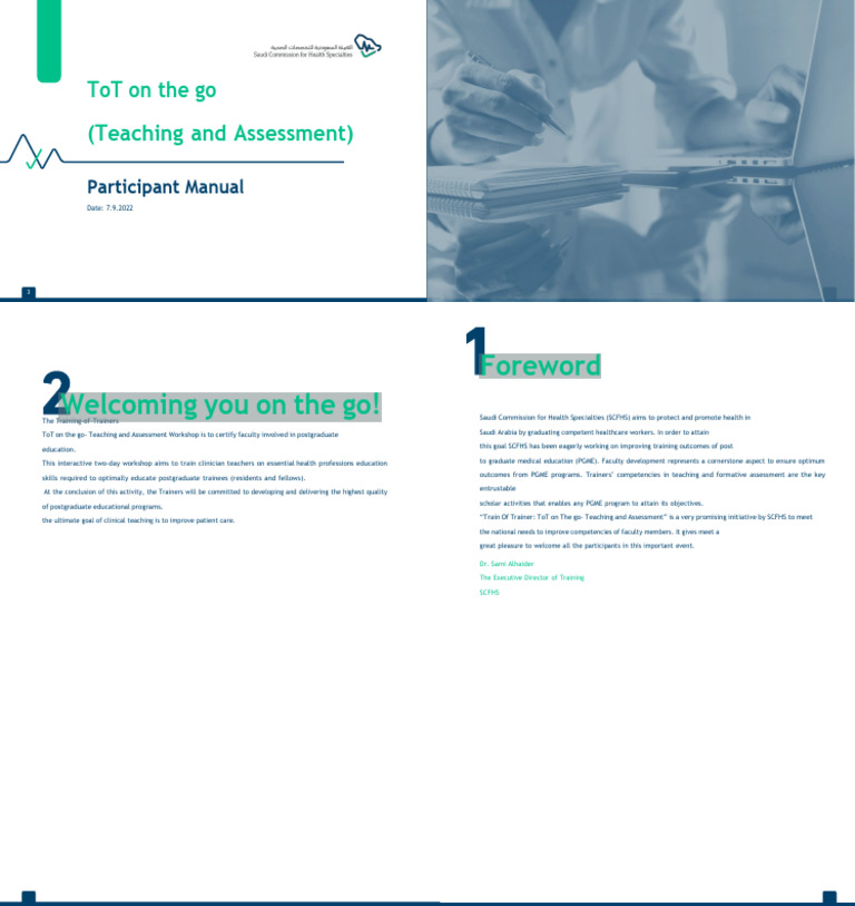 ToT on the Go: Teaching & Assessment Workshop | PDF | Medicine | Public ...